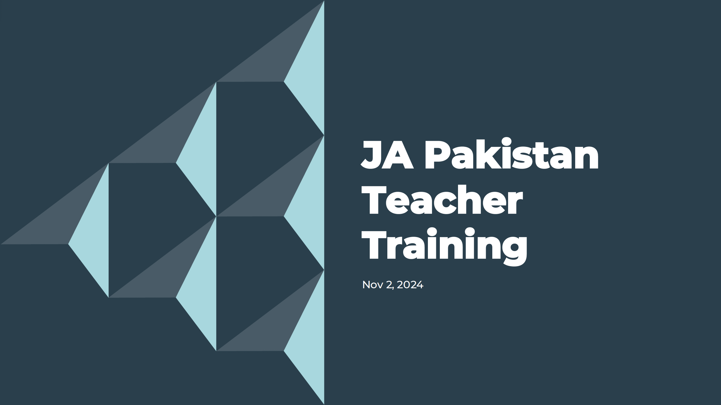 Ja Pakistan Training Materials Ja Worldwide